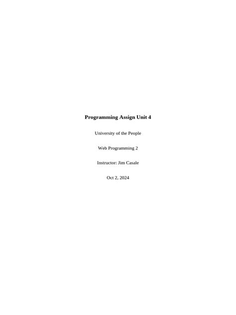 Cs 3305 Programming Pdf