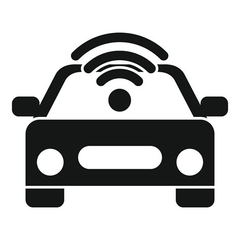 Smart Car Using Wireless Network Icon Showing Automated Vehicle