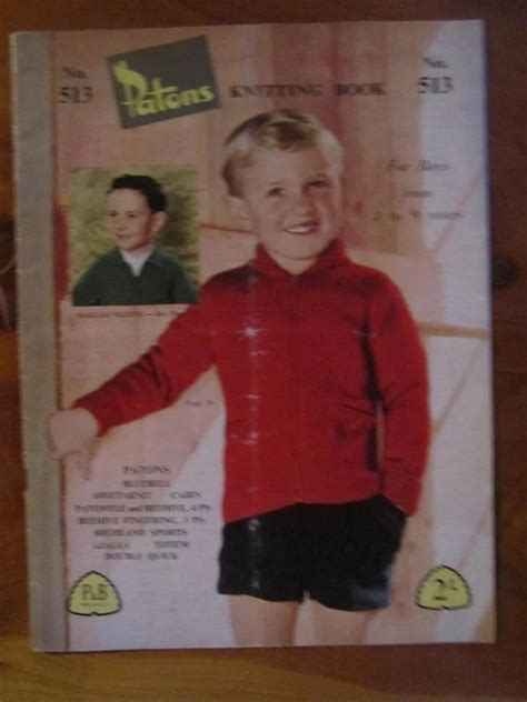 Vintage Knitting Pattern Book Patons No 513 Great Must See 300