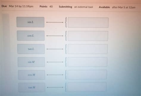 Due Mar By Pm Points Submitting An External Tool Available