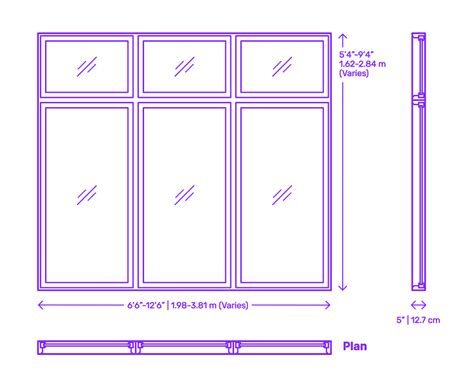 combination windows 3 wide transom split dimensions and drawings