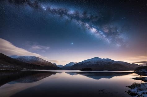 Premium Ai Image The Night Sky Above Loch Linnhe In The Argyll Region