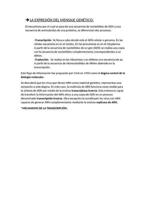 Apuntes Mutaciones Genéticas Notes De Biologie Docsity
