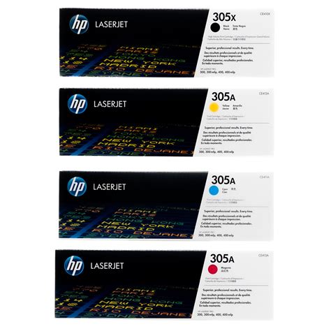Hp 305x 305a Set 4 Pack Original Toner Combo All Four Colors