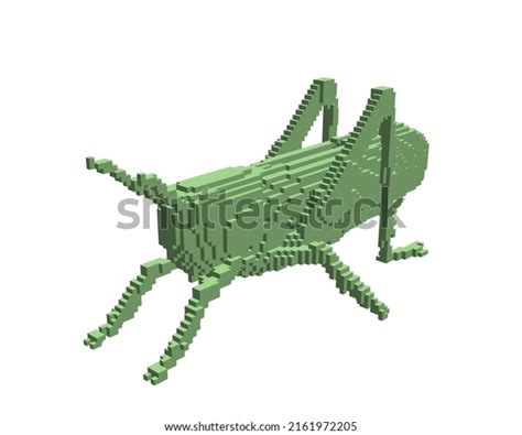 Grasshopper Made Cubes Voxel Art Futuristic Stock Vector Royalty Free Grasshopper Made Cubes Voxel Art Futuristic Stock Vector Royalty Free