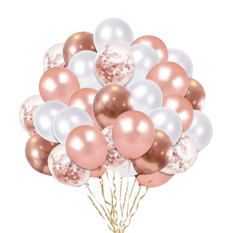 Pack Of 50 Rose Gold Balloon Set 12 Inch Latex Party Balloons