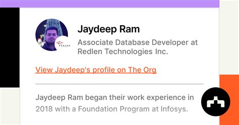 Jaydeep Ram Associate Database Developer At Redlen Technologies Inc