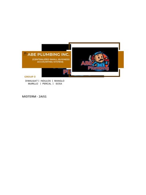 Group 3 Abe Plumbing Inc Written Report Pdf Accounts Payable Business