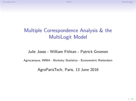 Multinomial Logit Bilinear Model Speaker Deck
