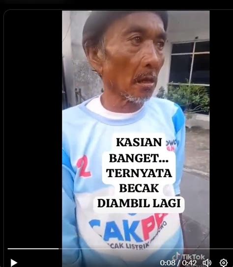 Viral Pengakuan Bapak Ini Becak Listrik Program 02 Diambil Lagi