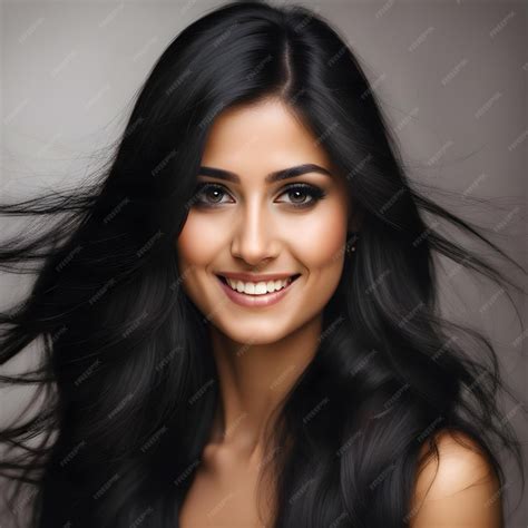Premium Photo Beautiful Indian Girl With Long Black Hair