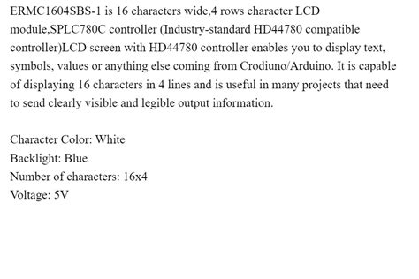 16x4 Lcd White On Blue 1604a V1 2 Makerlab Electronics