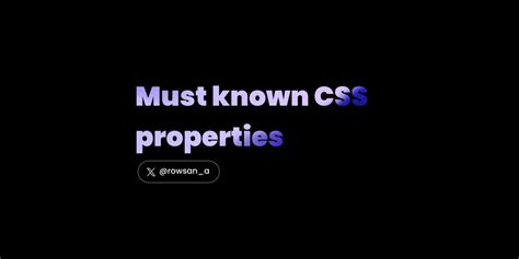 Must Known CSS Properties For Styling DEV Community
