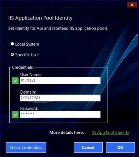Modify Insights Iis App Pool Identity Getting Started