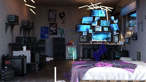 Hacker Computer Bedroom 3d Model Cgtrader