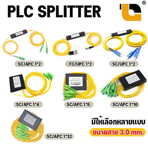 กลองแยกสายไฟเบอรออฟตก สายใยแกว PLC SPLITTER FIBER OPTIC SC APC SC