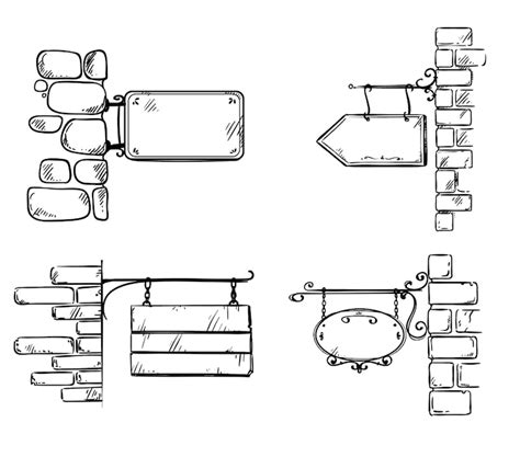 돌 표지판 벡터 Freepik에서 무료 고품질 벡터를 다운로드하세요 Freepik