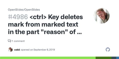 Key Deletes Mark From Marked Text In The Part Reason Of A Motion