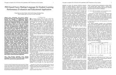 PSO Based Fuzzy Markup Language For Student Learning Performance