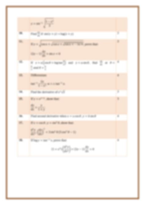 Solution Differentiation Worksheet Practice Set Questions Problems On