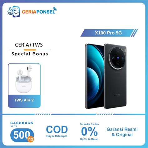 Jual Vivo X100 Pro 5g 16512gb Mediatek Dimensity 9300 Garansi Resmi