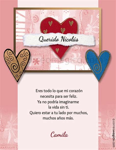 Tarjeta para personalizar de San Valentin Corazones Personalízala