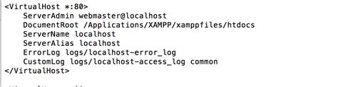 Php XAMPP For Mac Configure Virtual Host Stack Overflow