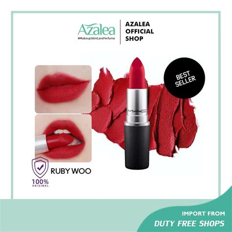 💄【ลิปสติก Mac Retro Matte 707 Ruby Woo 3g】🇺🇸 ของแท้นำเข้าจากอเมริกา สีแดงคลาสสิก Matte สุดคูล