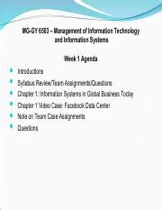Management Of Information Technology And Information Systems Course