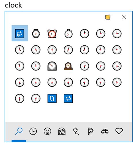 Alt Code Shortcuts For Clock Emoji Symbols