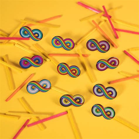 Infinity Pride Flag Enamel Pins