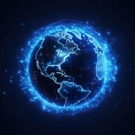 Premium Ai Image Global Wireless Data Networking Service Concept
