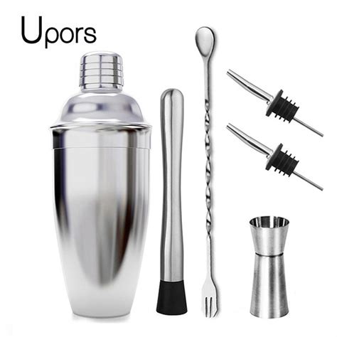 Upors Stainless Steel Cocktail Shaker Mixer Wine Martini Boston Shaker