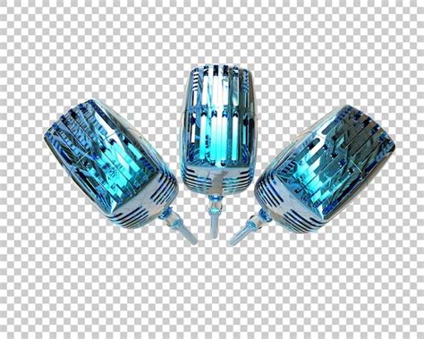 Premium PSD Microphone Isolated On Background D Rendering Illustration