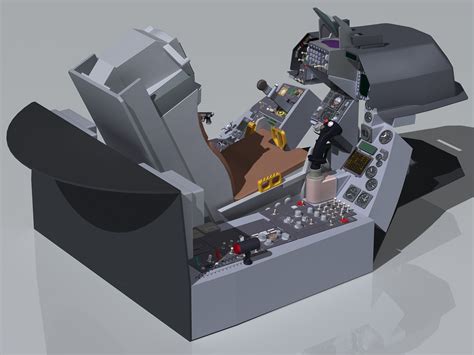 F 16 Cockpit 3d Model 125 Obj Fbx 3ds Max Free3d
