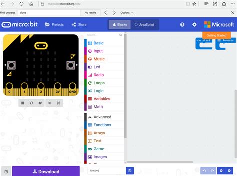 Microbit Editor V01264 Function Block