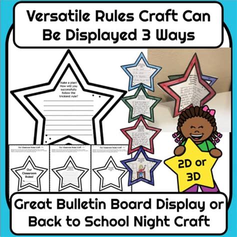 Classroom Rules Games And Procedures Activities Craft Back To School Reflection