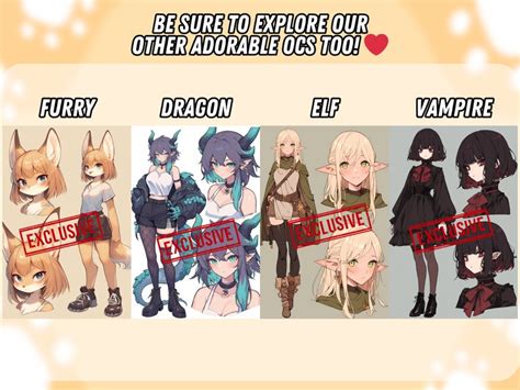 Furry Oc Adopt Instant Download Exclusive Original Character Fantasy