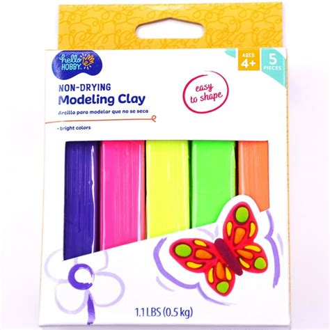 Hello Hobby Ez Shape 1 Lb Non Drying Brights Modeling Clay