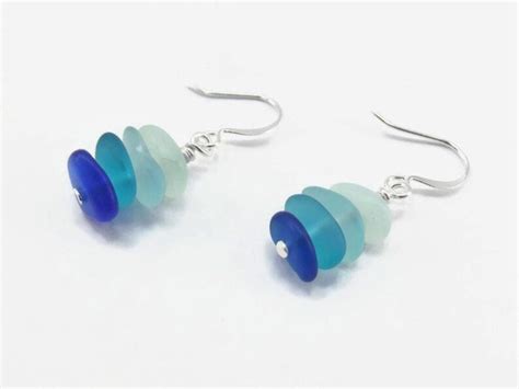 Sterling Silver Blue Sea Glass Necklace Aqua Sea Glass Etsy