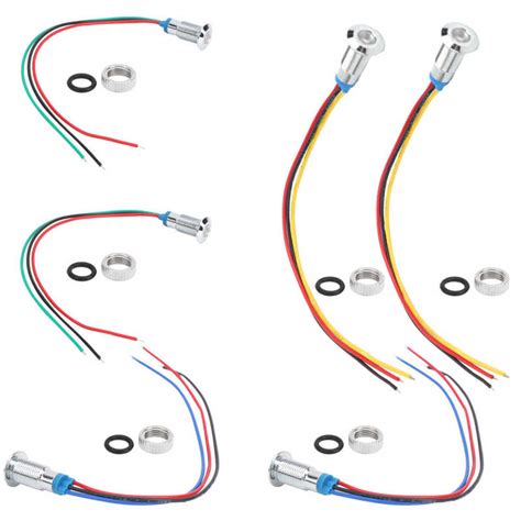 Leds Indicator 4 Sets Pre‑wired Ronde Leds Indicat Grandado