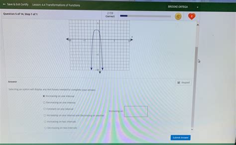 solved save and exit certify lesson 4 4 transformations of
