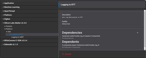 Matter Logging Configurations Overview Guides Silicon Labs Matter