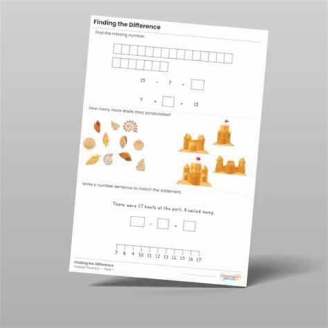 Year 1 Finding The Difference Varied Fluency 2 Resource Classroom Secrets