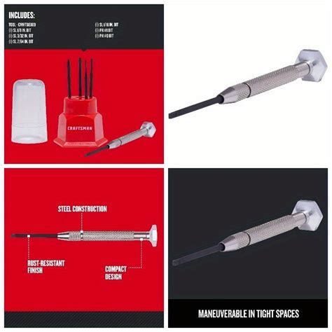 Compact Multi Bit Screwdriver Kit With Ergonomic Handle And Precision