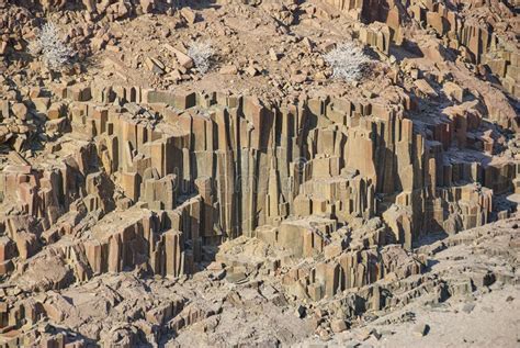 Organ Pipes Basalt Rock Formation In Damaraland Namibia Stock Image