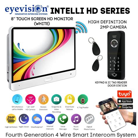 hd video intercom wifi system 120° 2mp hd intercom camera keypad outdoor station video
