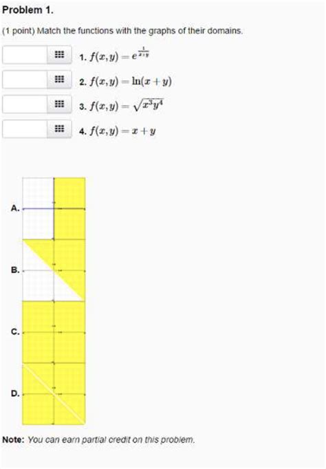 solved problem 1 1 point match the functions with the