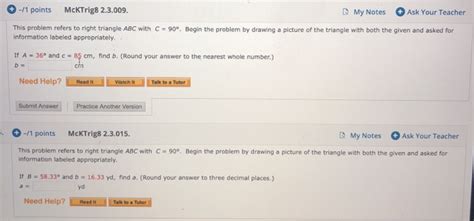 Solved 11 Points Mcktrig8 2 3 009 My Notes Ask Your