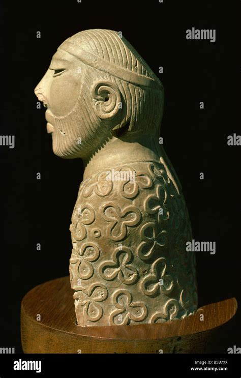Statue Of The King Priest From The Indus Civilisation At Mohenjodaro In The Karachi Museum